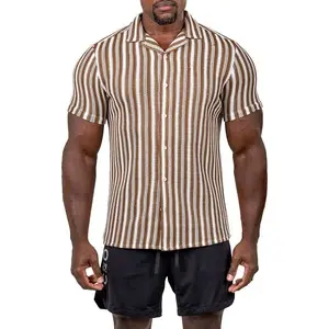 MACEOO Marthy Knit Short Sleeve Button-up Shirt