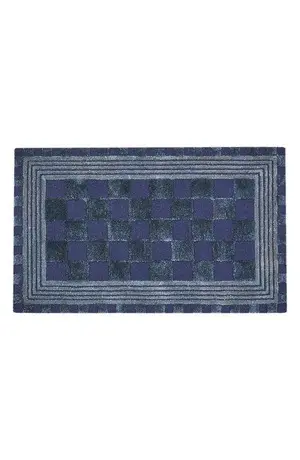 MACKENZIE-CHILDS Blue Tonal Check Rug - Indigo