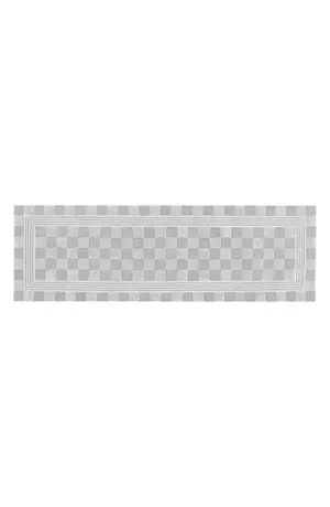 MACKENZIE-CHILDS Light Tonal Check Runner - Grey