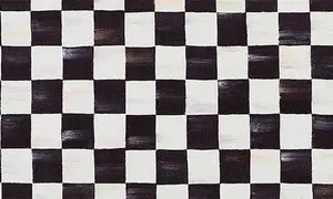 MACKENZIE-CHILDS Courtly Checkered Machine Washable Runner Rug