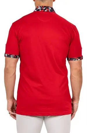 MACEOO Newton Marthyr0027 Button-down Piqué Polo - Red