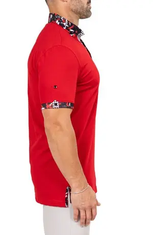 MACEOO Newton Marthyr0027 Button-down Piqué Polo - Red