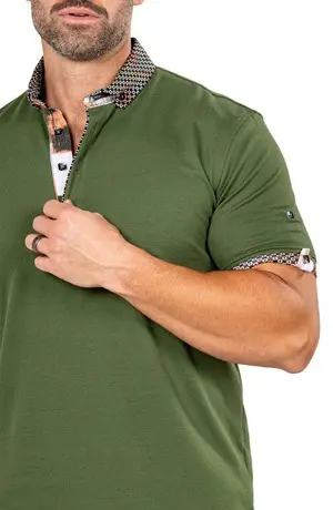 MACEOO Newton Marthyr0033 Button-down Piqué Polo
