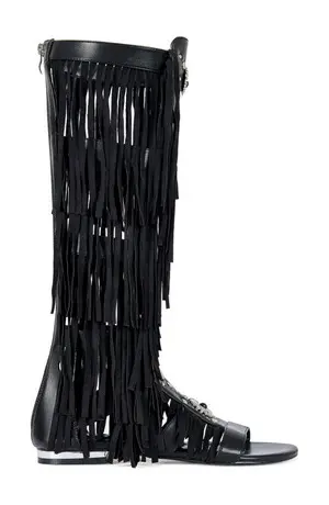 AZALEA WANG Fringe Gladiator Sandals