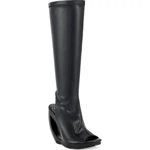 AZALEA WANG Ilyssa Peep Toe Boots