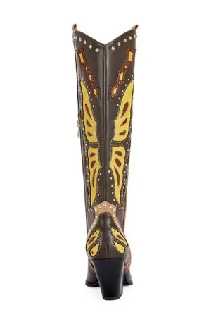 AZALEA WANG Flutter Knee High Western Boot