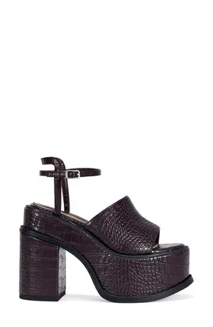 AZALEA WANG Anthelmine Platform Sandal - Espresso