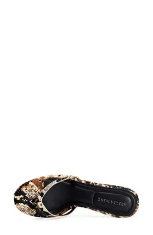 AZALEA WANG Lewis Zebra Print Sandals - Brown Multi