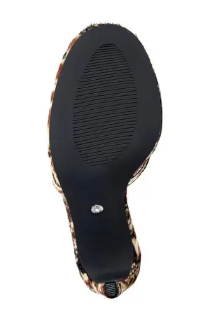 AZALEA WANG Lewis Zebra Print Sandals - Brown Multi