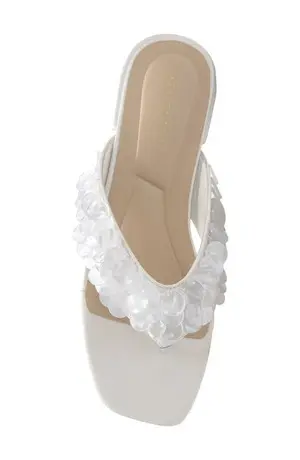 AZALEA WANG Pearlia Flip Flop - White