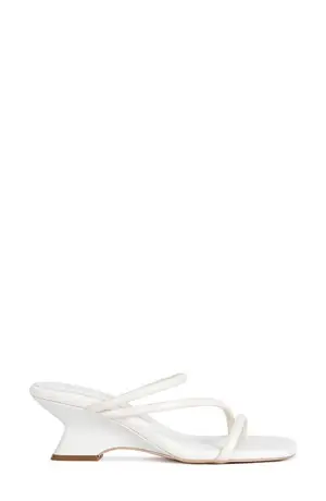AZALEA WANG Genna Wedge Slide Sandal - Bone