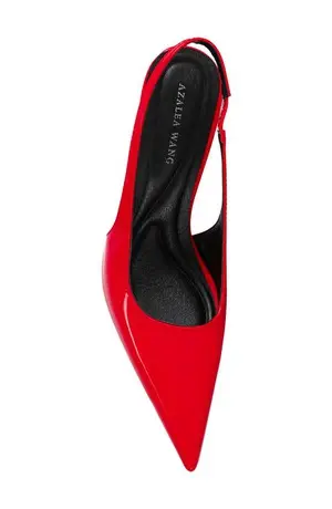 AZALEA WANG Sylva Slingback Pointed Toe Pump - Red