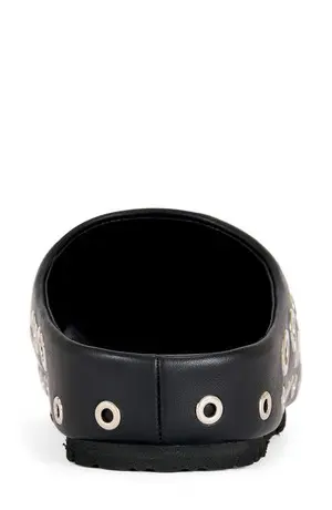 AZALEA WANG Marsha Grommet Platform Mules - Black