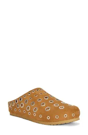 AZALEA WANG Marsha Grommet Platform Mules Tan