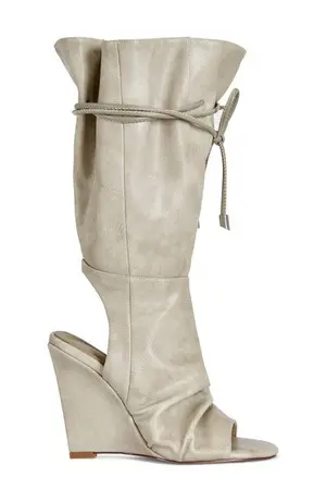 AZALEA WANG Vailen Open Toe Wedge Bootie