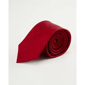 KNOTTERY & CO Houndstooth Mosaic Silk Jacquard Neck Tie - Red