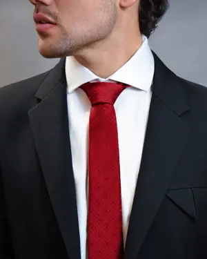 KNOTTERY & CO Houndstooth Mosaic Silk Jacquard Neck Tie