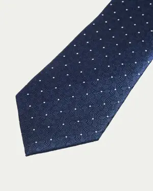 KNOTTERY & CO Seigaiha Silk Jacquard Neck Tie