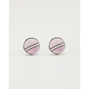 KNOTTERY & CO Soft Striped Silk Cufflinks - Rose