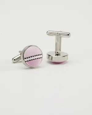 KNOTTERY & CO Soft Striped Silk Cufflinks