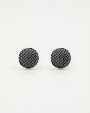 KNOTTERY & CO Twill Silk Cufflinks - Grey