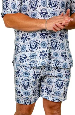 MACEOO Marthyr Drawstring Shorts - Blue