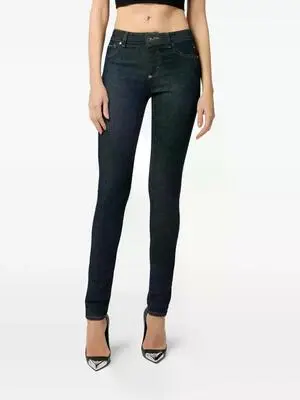Philipp Plein Buttoned Jeans With Belt Loops - Blue