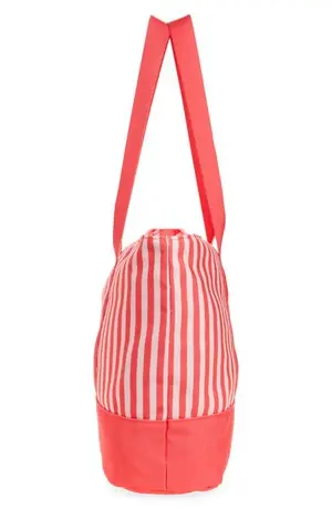 DOCK AND BAY Stripe Canvas Beach Tote - Raspberry Road
