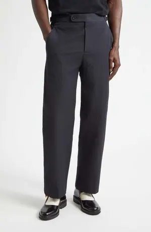 BODE Side Buckle Seersucker Trousers