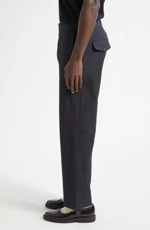 BODE Side Buckle Seersucker Trousers