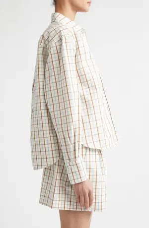 Victoria Beckham Ellys Check Cotton Poplin Shirt