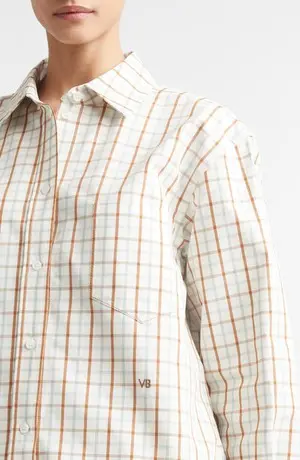 Victoria Beckham Ellys Check Cotton Poplin Shirt