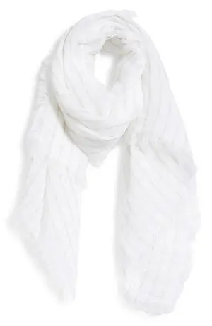 Eileen Fisher Stripe Organic Linen Scarf