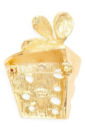 KENNETH JAY LANE Mouse And Cheese Pin