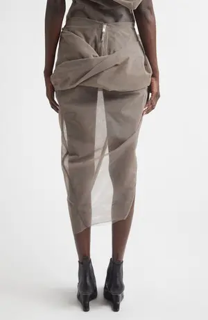 Rick Owens Sculpted Tulle Skirt - Dust
