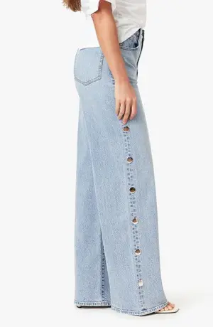 Habitual Gemma Studded Wide-leg Jeans - Aire