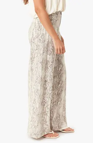 Habitual Aiden Snakeskin Print Wide Leg Jeans