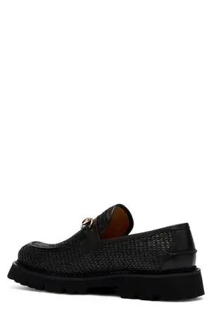 MARC NOLAN Blake Bit Loafer - Black Raffia