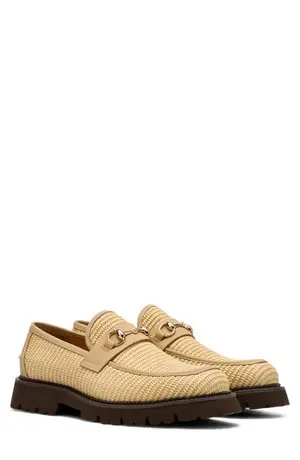 MARC NOLAN Blake Bit Loafer - Tan Raffia