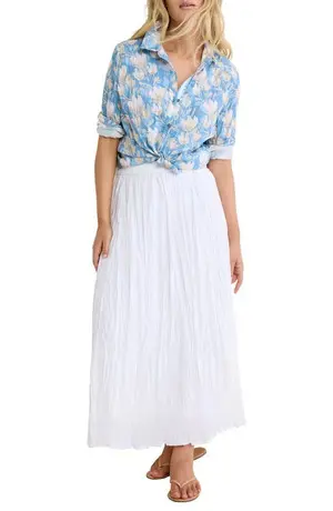 NZ BY NIC AND ZOE Floral Print Crinkle Cotton Shirt