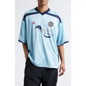 Martine Rose Oversized Soccer Jersey - Blue Light