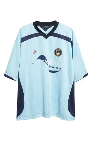 Martine Rose Oversized Soccer Jersey - Blue Light