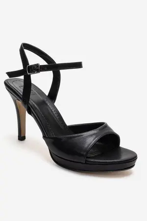 PROLOGUE SHOES Poise Stiletto Sandal - Black