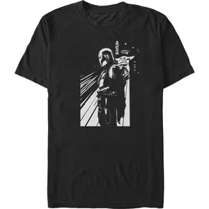 STAR WARS: THE MANDALORIAN AND GROGU Cutest Duo Sketch Short Sleeve Graphic T-shirt - Black