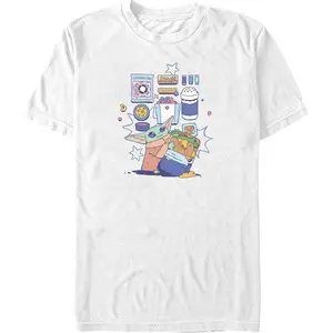 STAR WARS: THE MANDALORIAN AND GROGU The Child Enjoy Your Meal Short Sleeve Graphic T-shirt - White