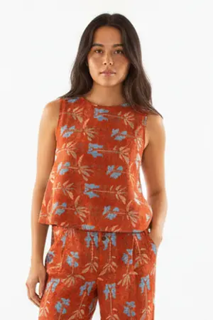 Ace & Jig Nola Reversible A-line Tank Top - Birdcage