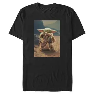 STAR WARS: THE MANDALORIAN AND GROGU Star Wars The Mandalorian And Grogu The Child Force Poster Graphic T-shirt - Black
