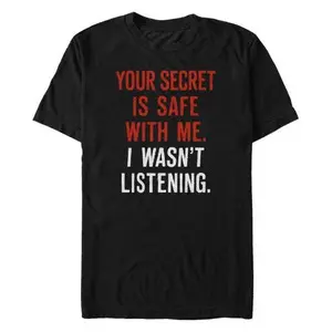 LOST GODS Secret Is Safe With Me Short Sleeve Graphic T-shirt - Black