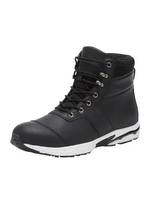 KINGSIZE Water-resistant Lace-up Sneaker Boots - Black
