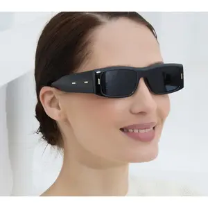 YOUZEY Jet Rectangle Sunglasses - Black